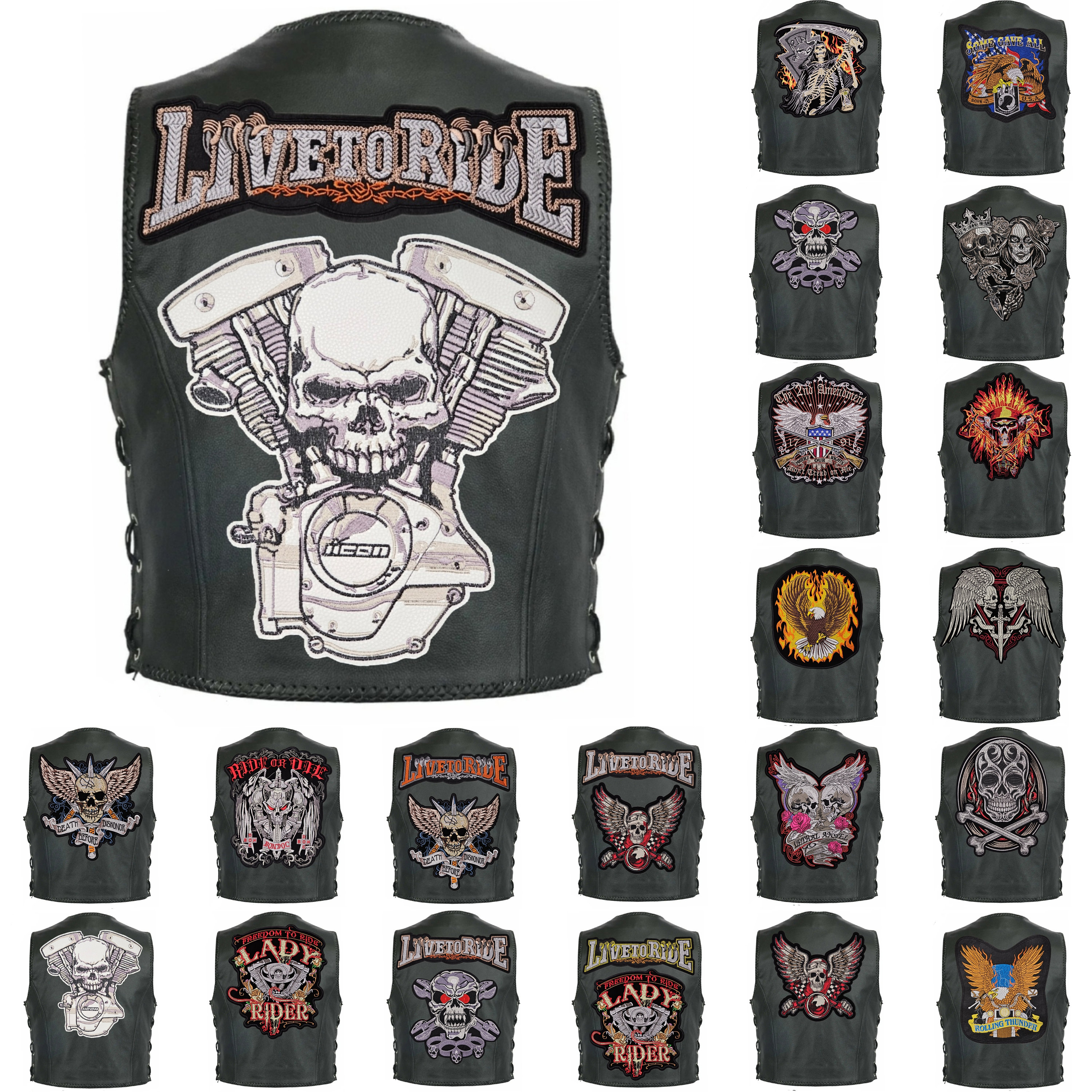Harley Davidson Rocker Patches Vest 2004 HARLEY DAVIDSON OWNERS GROUP