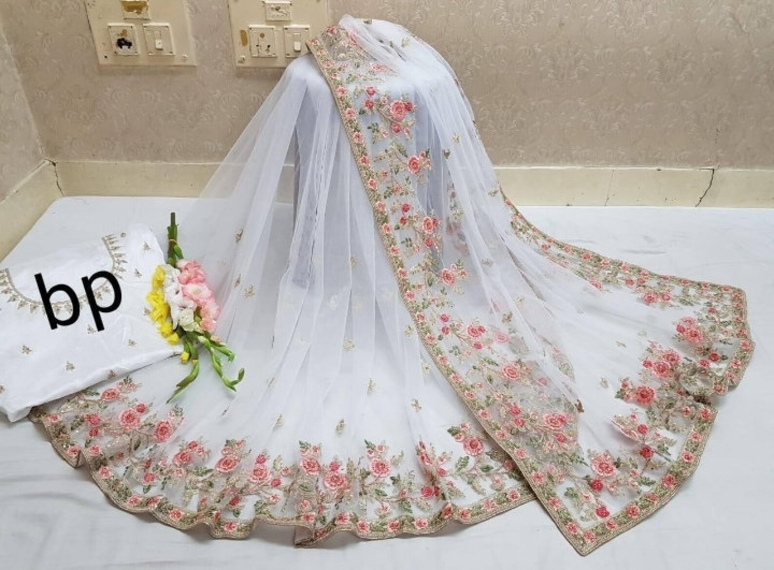 Net Saree Indian Women's Heavy Net Saree Thread Work | Etsy