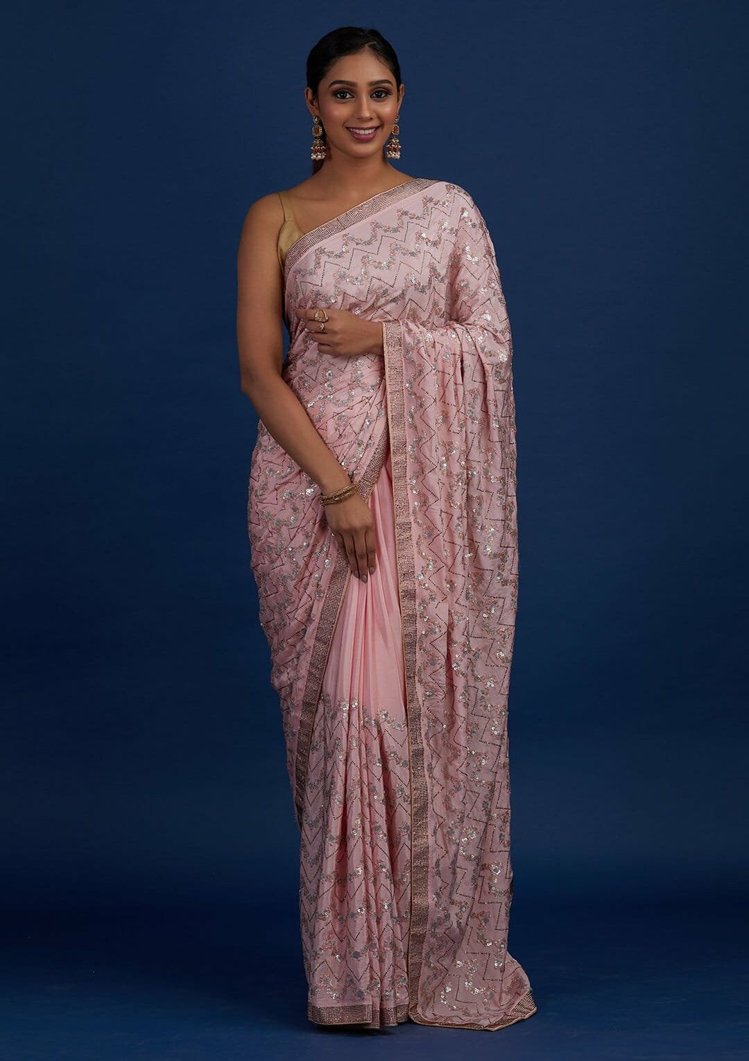 Saree Women's Saree Threads & Dual Sequence Work Saree - Etsy