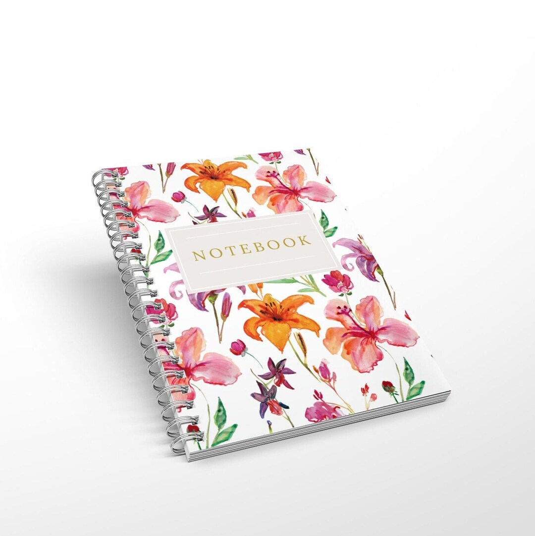 Spiral Notebook Floral Notebook Cover Handmade Journal Gift - Etsy