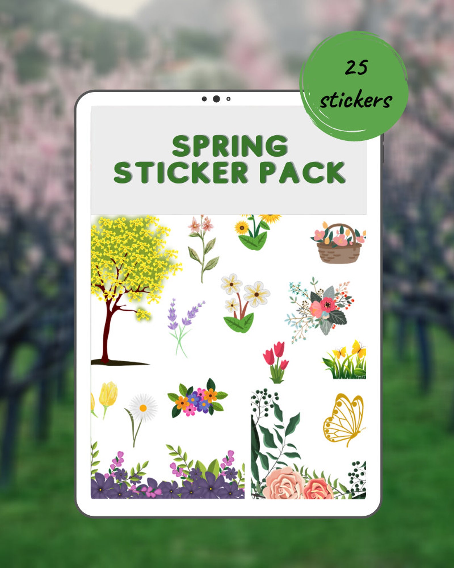 4 Seasons Digital Sticker Pack bundle sale | Etsy