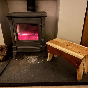 Creepie Stool in Scottish Olive Ash and Reclaimed Mahogany - Etsy UK