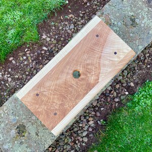 Creepie Stool in Scottish Olive Ash and Reclaimed Mahogany - Etsy UK