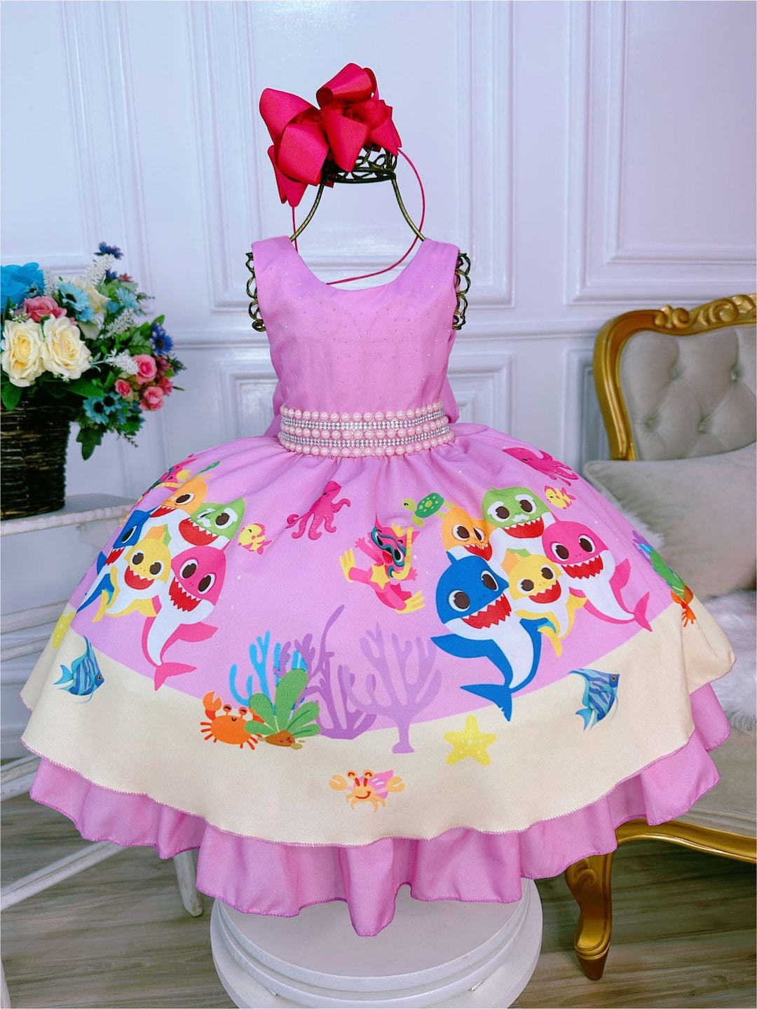 Baby Shark Dress/baby Shark Birthday Outfit /1st 2nd 3rd 4th - Etsy