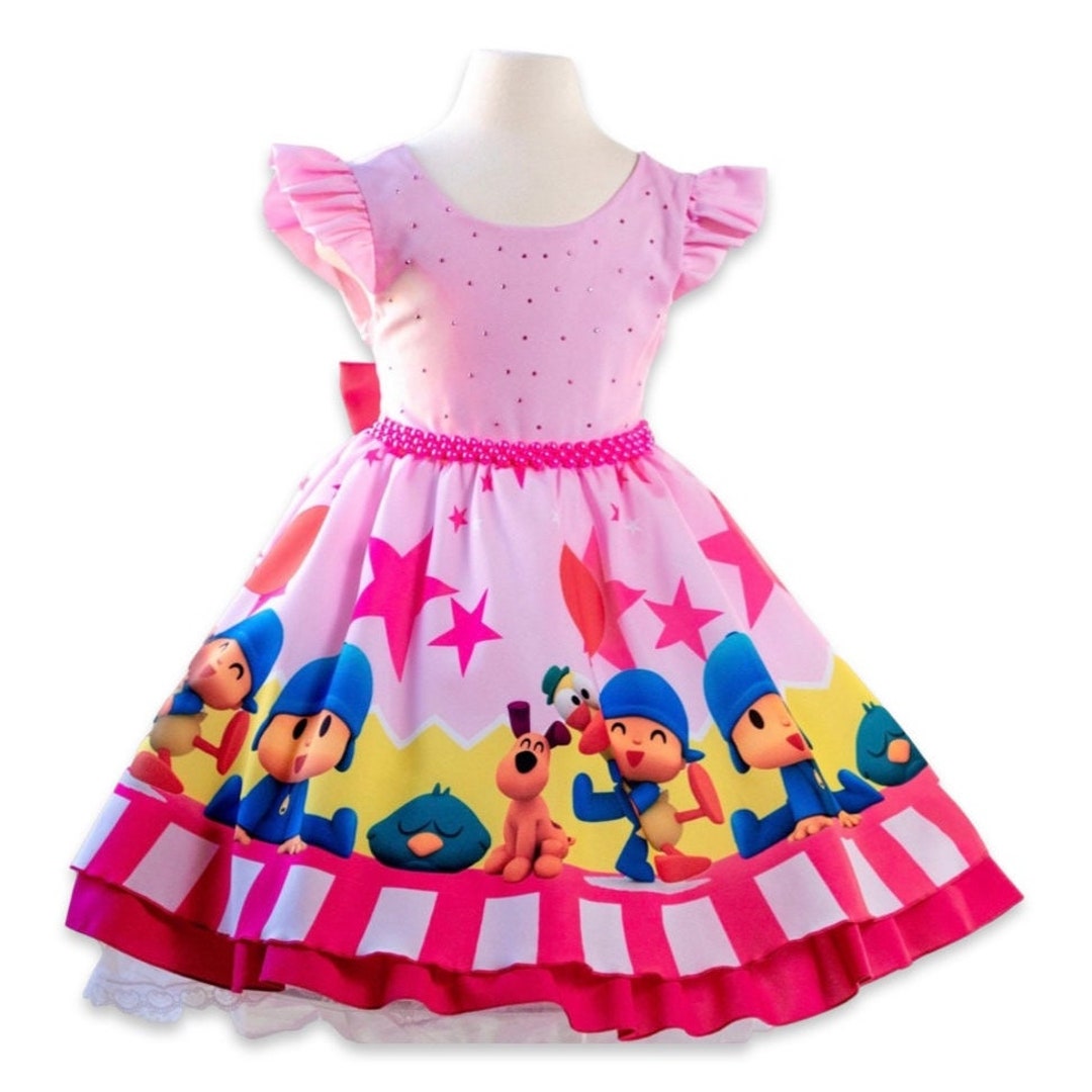 Pocoyo Dress, Pocoyo Birthday Outfit, 1st 2nd 3rd 4th Birthday Dress ...