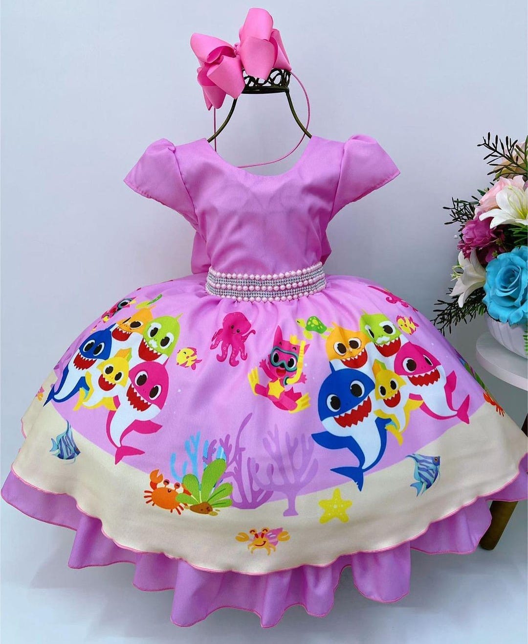 Baby Shark Dress Baby Shark Birthday Party Outfit First Birthday Dress ...