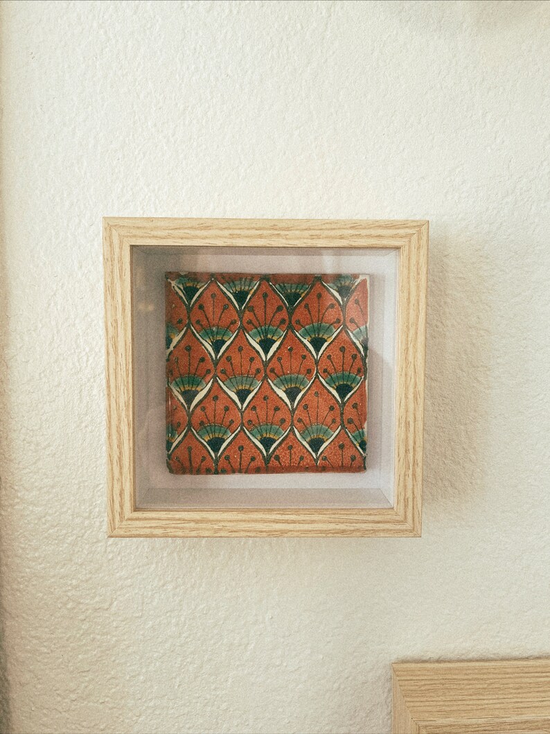 Natural Wood 5x5 Talavera Tile Shadow Box Single Frame / - Etsy