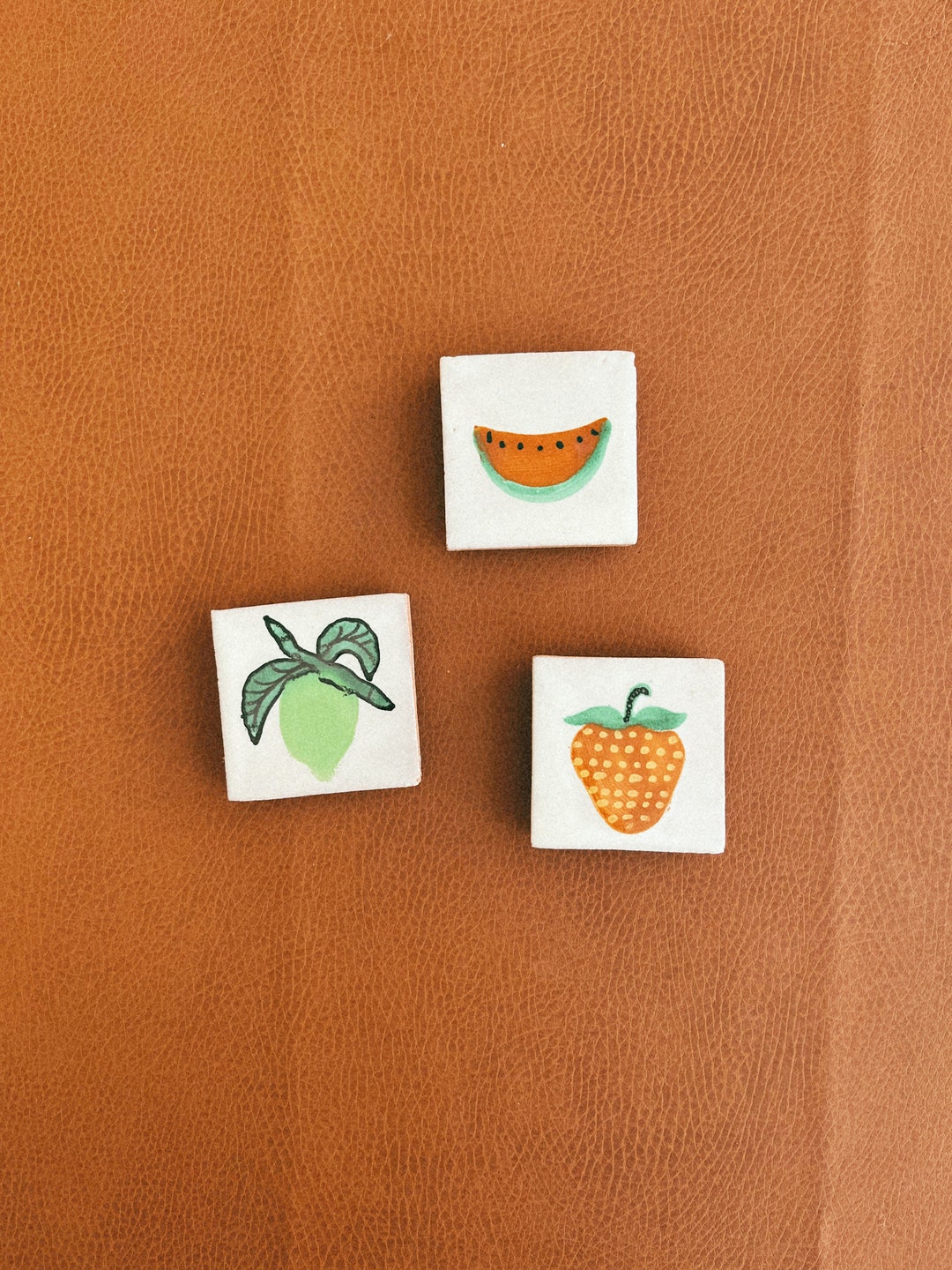 Mini 2x2 Fruit Talavera Tile Magnets / Mexican Tile / Fridge Magnets - Etsy