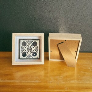 Natural Wood 5x5 Talavera Tile Shadow Box Single Frame / Talavera ...