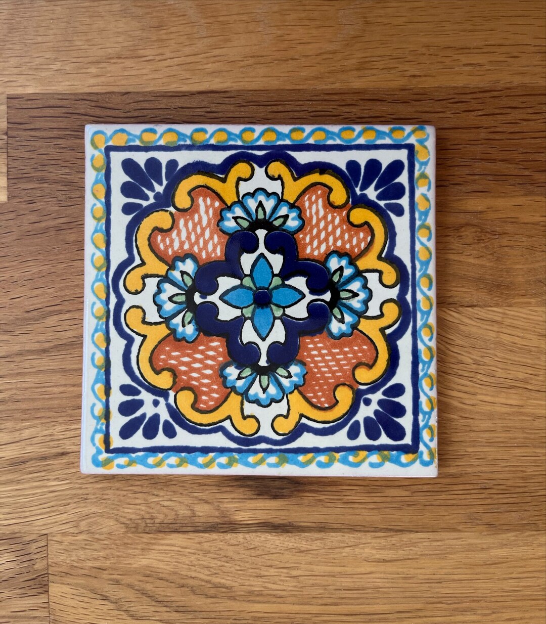 By the Pool Talavera Coaster / Mexican Tile / Southwest Home Decor ...
