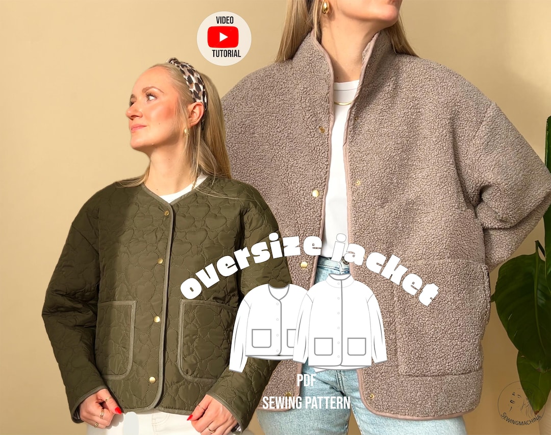Oversize Jacket Jakob / PDF Sewing Pattern / Video Tutorial / Mix ...