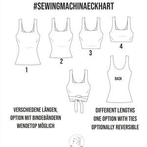 PDF Sewing Pattern Square Neck Top Eckhart - Etsy