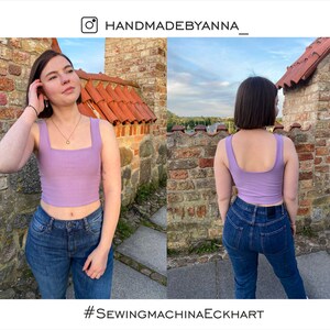 PDF Sewing Pattern Square Neck Top Eckhart - Etsy