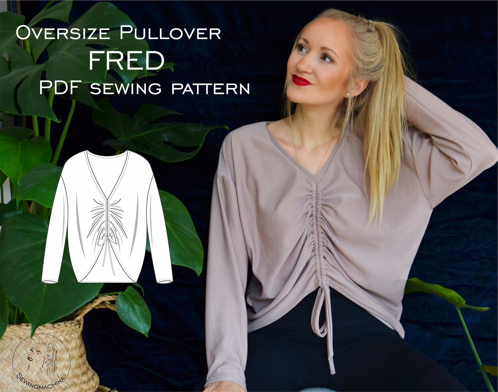 PDF Sewing Pattern Oversized Pullover Fred / Schnittmuster - Etsy