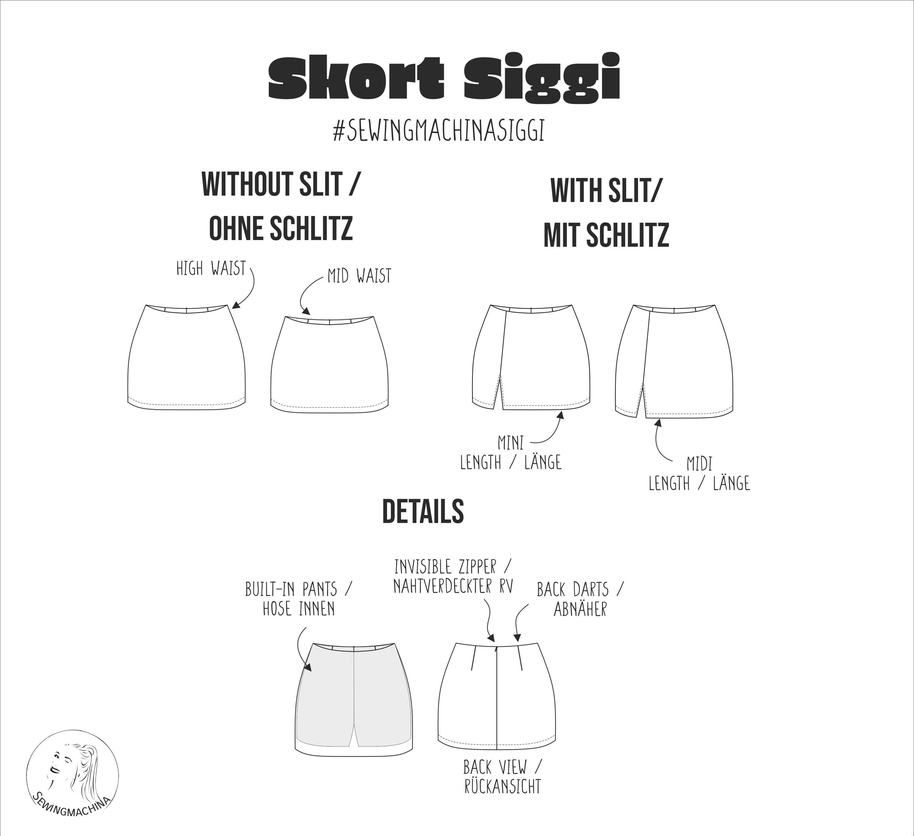 Easy Skort PDF Sewing Pattern: Beginner Friendly With Video Tutorial ...