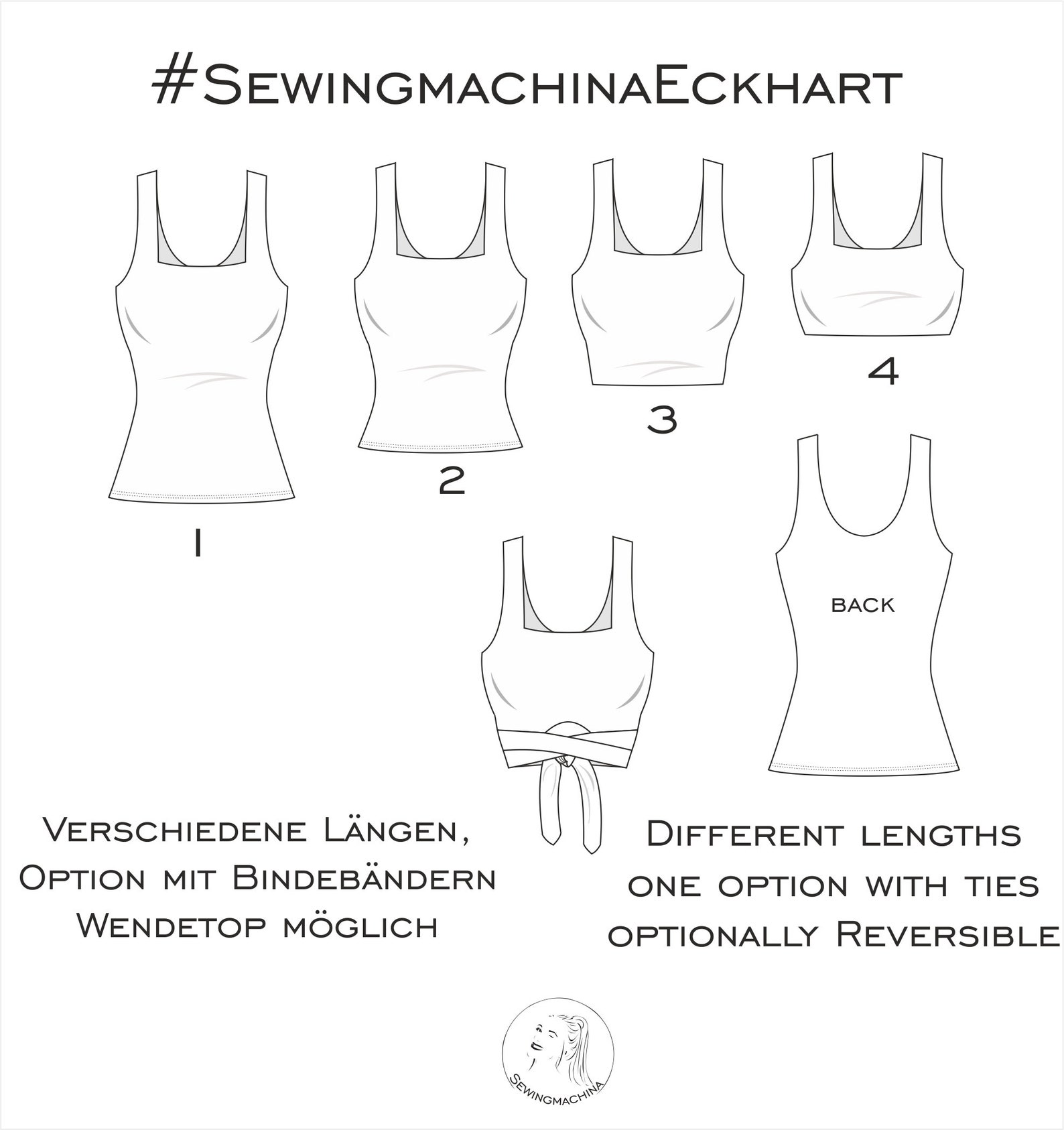 PDF Sewing Pattern Square Neck Top Eckhart - Etsy