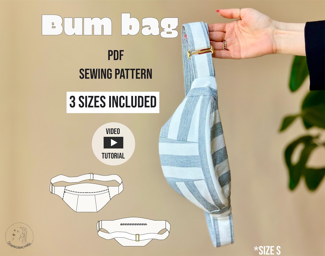 Bum Bag Benno 3 Sizes S-M-L / PDF Sewing Pattern/ Video Tutorial - Etsy