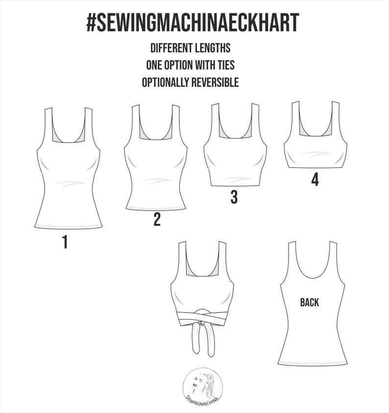PDF Sewing Pattern Square Neck Top Eckhart - Etsy