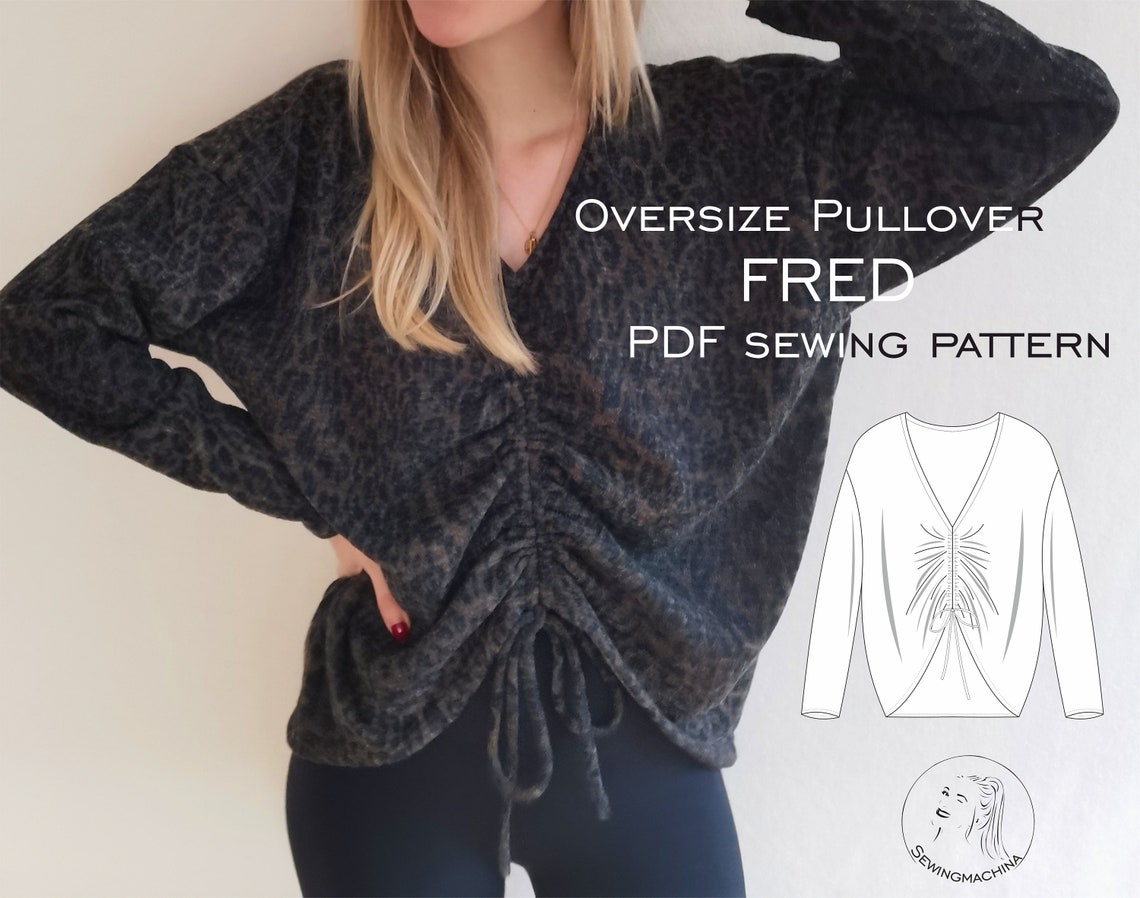 PDF Sewing Pattern Oversized Pullover Fred / Schnittmuster | Etsy