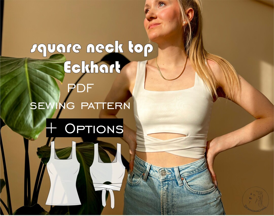 PDF Sewing Pattern Square Neck Top Eckhart - Etsy