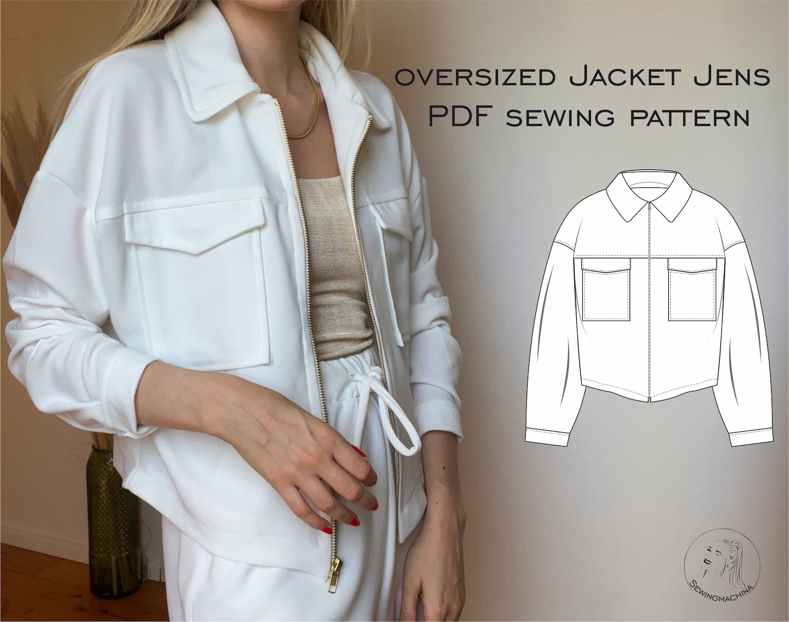Oversized Jacket Jens PDF Sewing Pattern / Schnittmuster - Etsy