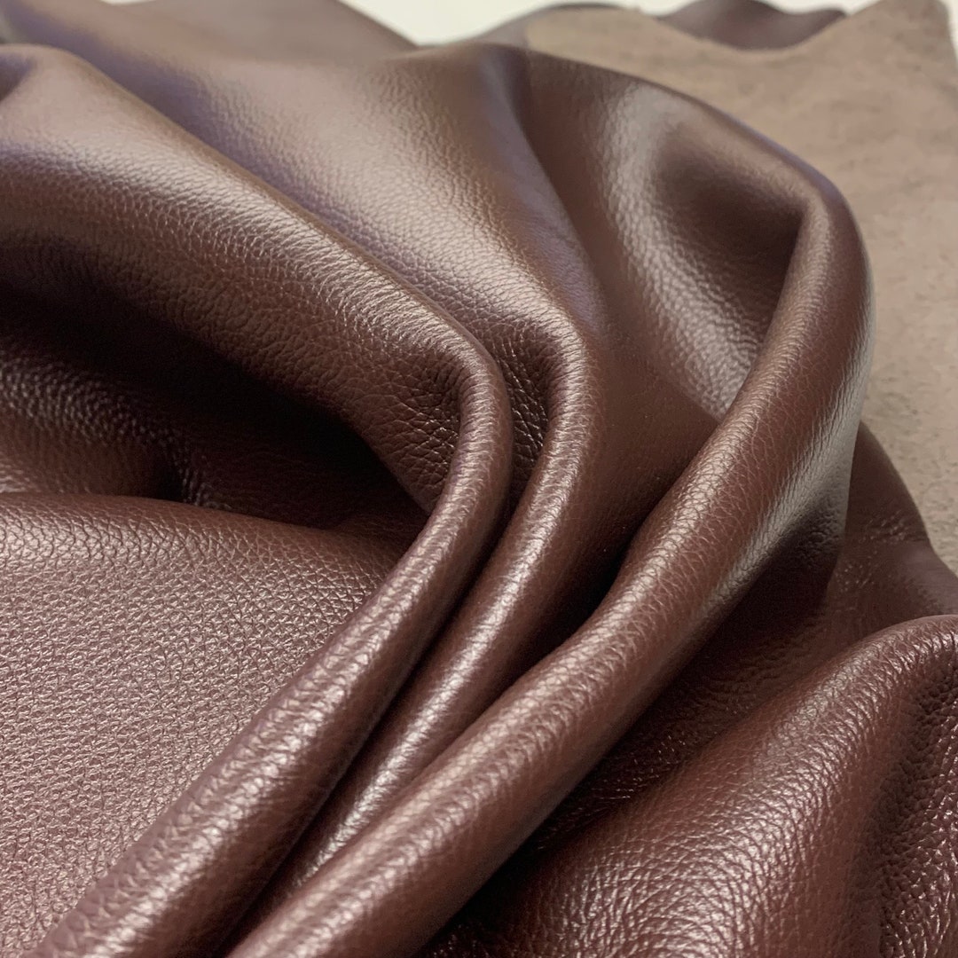 Dark Brown Leather Pebbled Natural 1.8 Mm | 4 Oz Hide Skin Real Cow ...