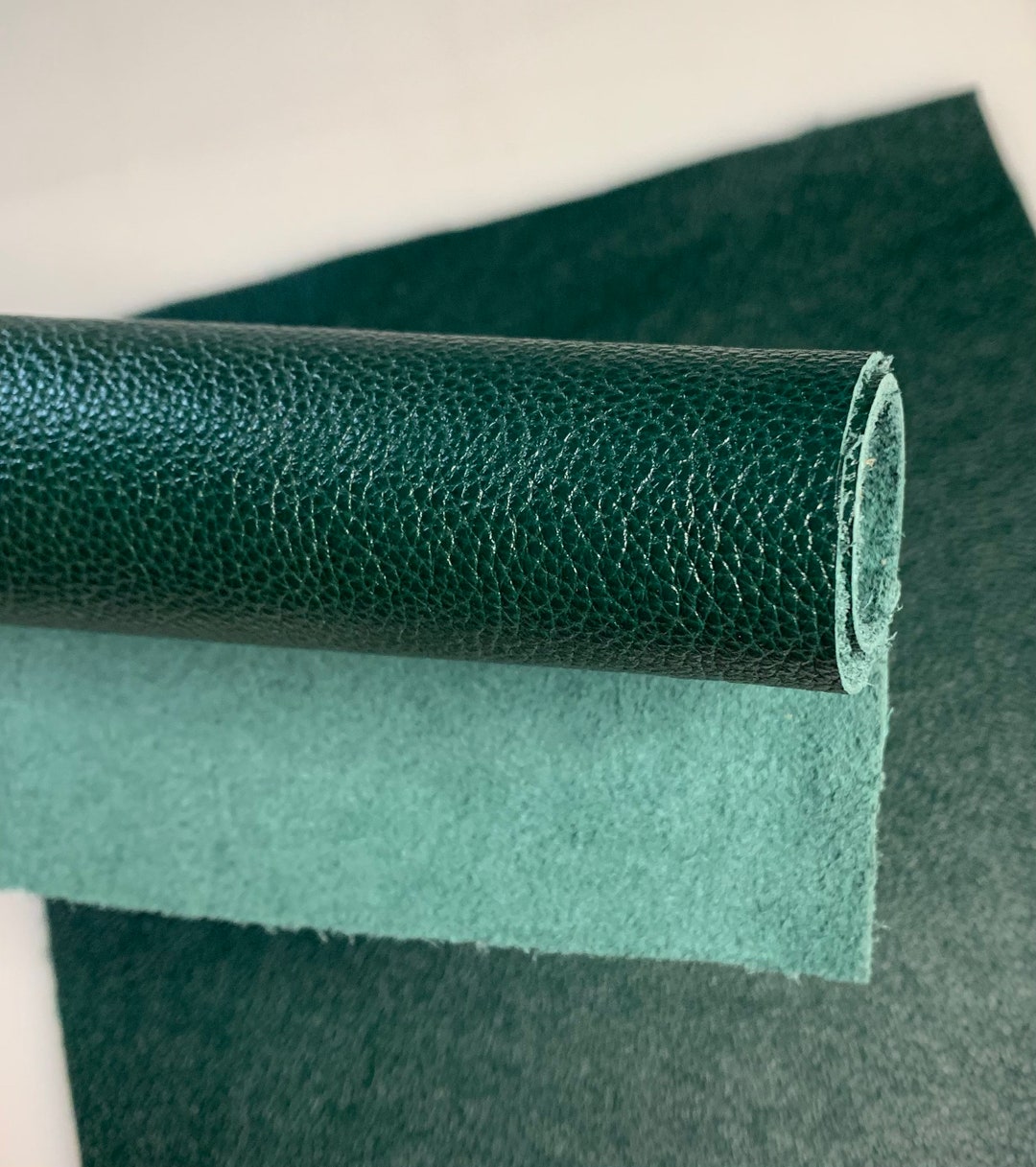 Green Emerald Pebbled Milled Textured Cow Leather 1.5mm 3-4 - Etsy