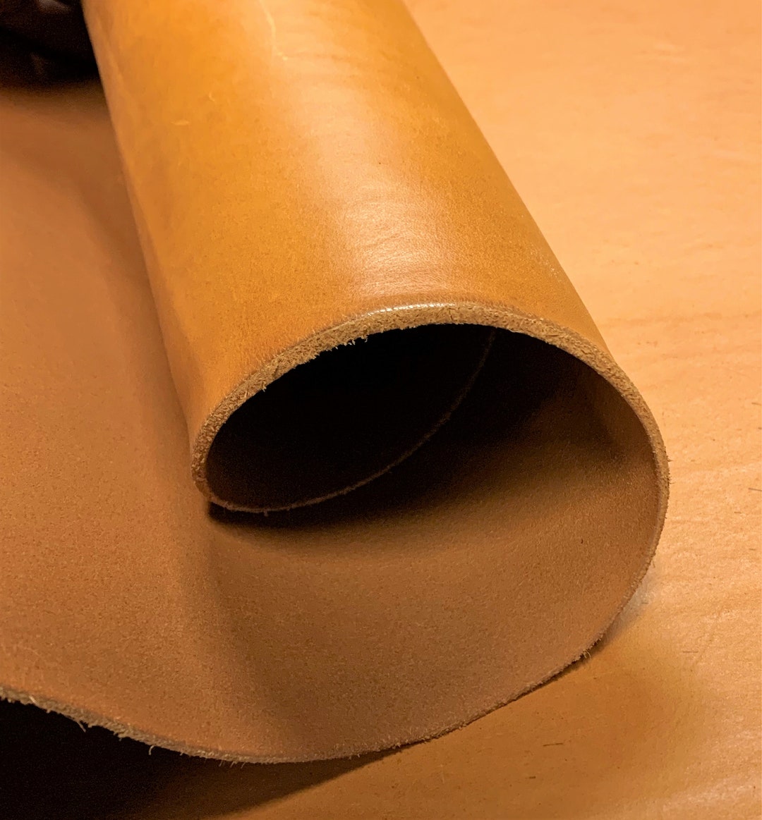 Thick Light Tan Leather 8 Oz 2.8 3.0mm Buffallo Bizon Bull Brown Black ...