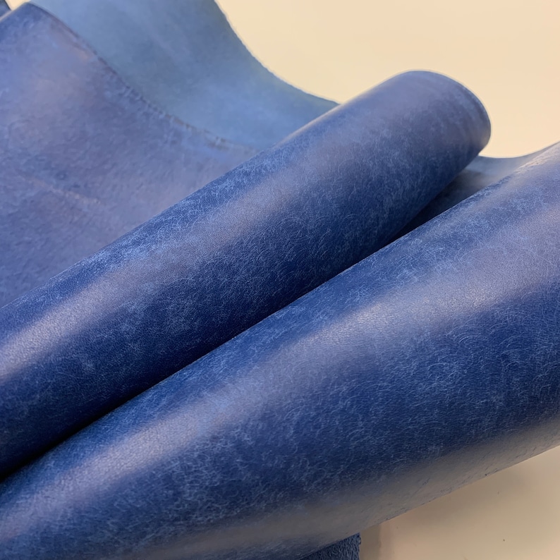 Blue Leather Royal Azure | Maya Pueblo Vegetable Tanned Sheets | Top ...