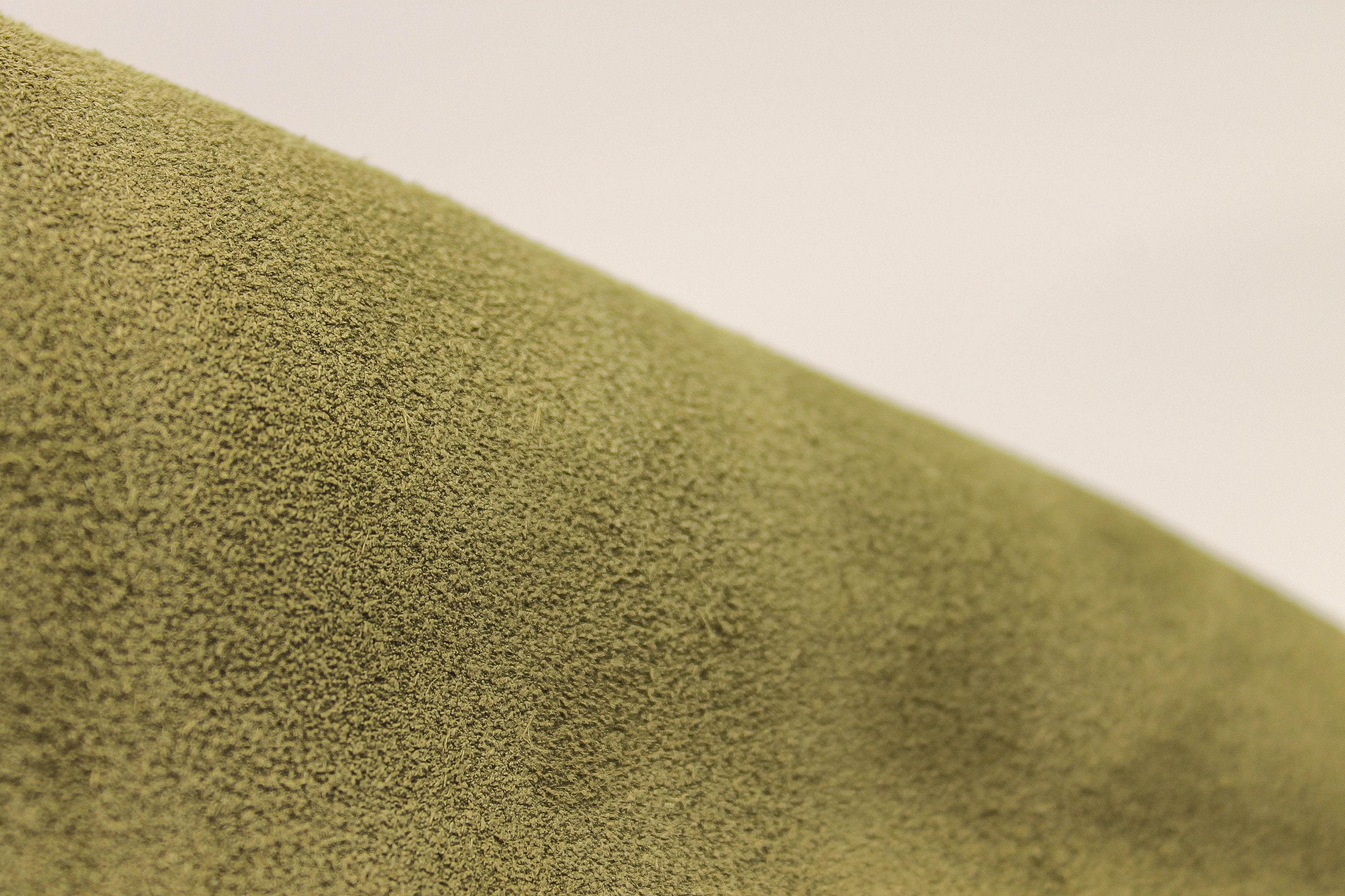 Cow Suede Natural Leather 1.2/1.4 Mm 3-4 Oz Color Khaki Green | Etsy