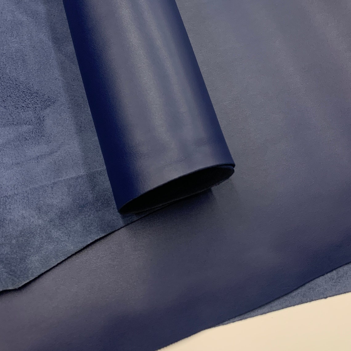 Blue Leather Nappa Full Grain Side | 1.4 Mm 3-4 OZ | Dark| Real Natural ...