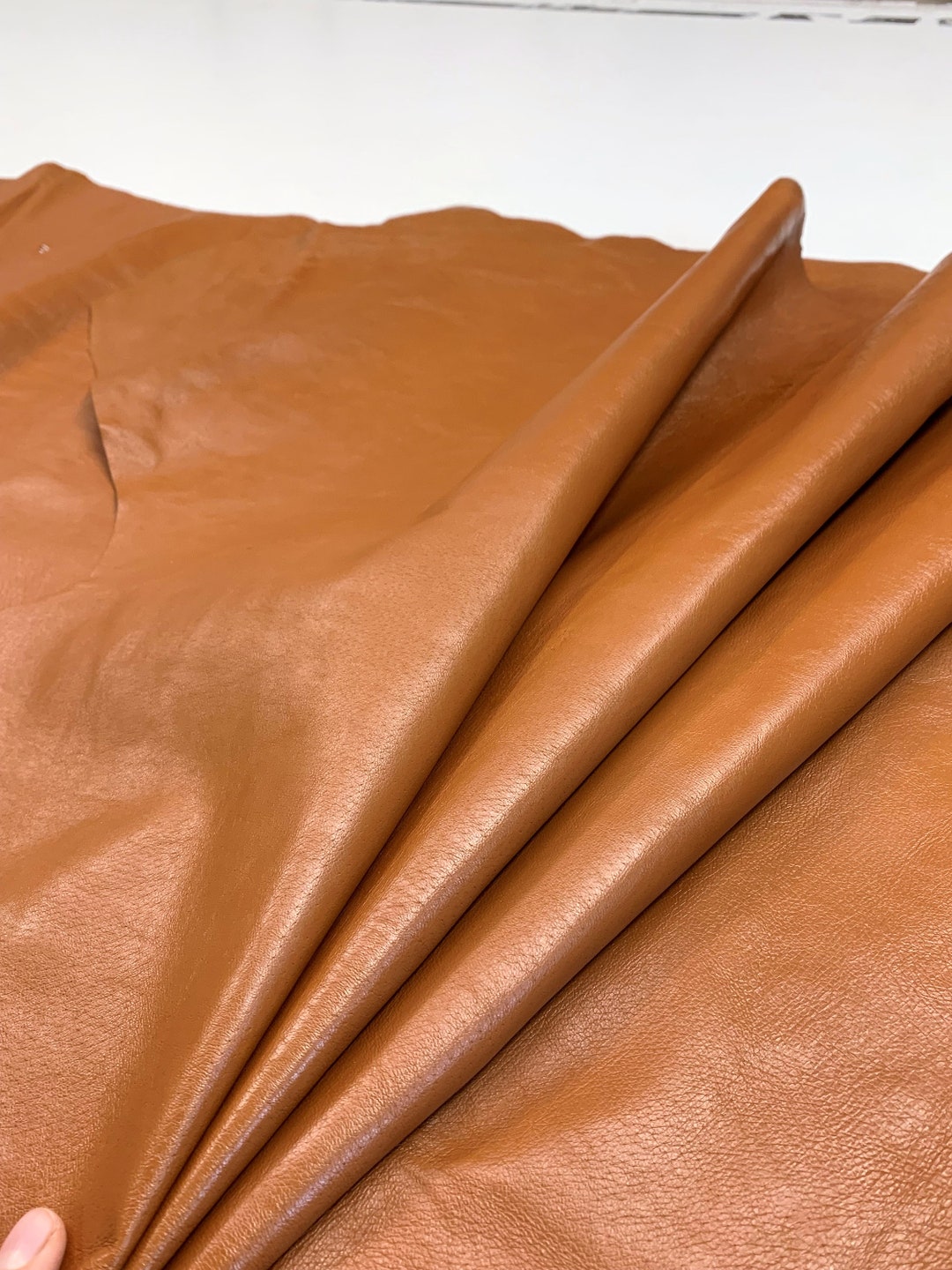 Cognac Leather Tan Pig Skin | Thin 0.6mm | 1-2 Oz | Soft Temper Leather ...