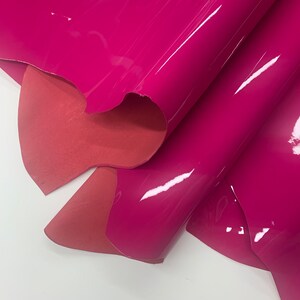 Pink Patent Leather Raspberry |2-3 Oz 1 Mm | Glossy Precut Panels ...