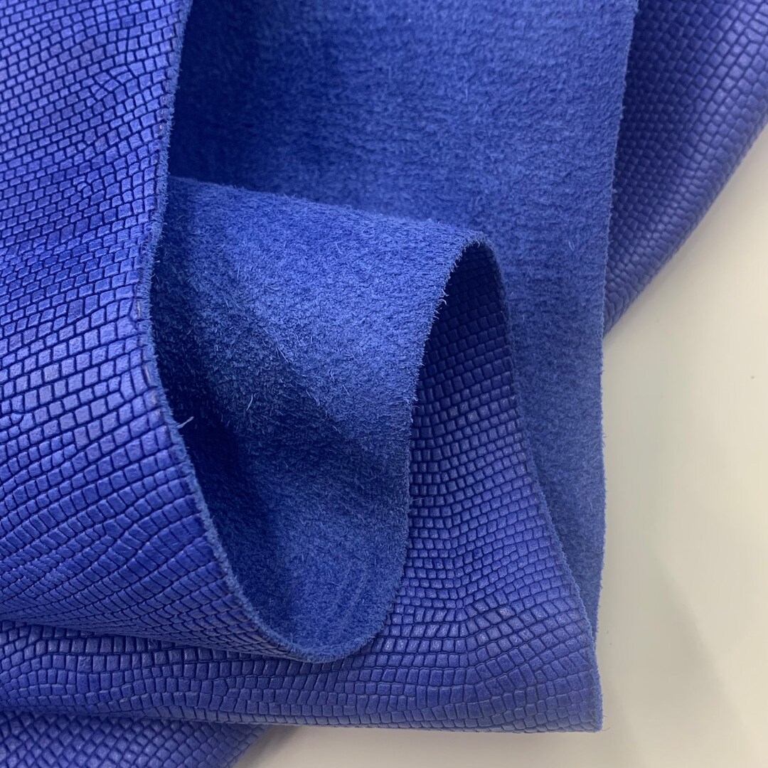 Blue Leather Embossed Pattern Royal | Natural Leather 1.5 Mm or 3-4 Oz ...