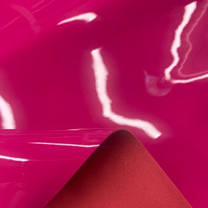 Pink Patent Leather Raspberry |2-3 Oz 1 Mm | Glossy Precut Panels ...