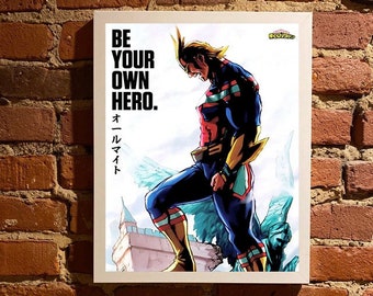 All Might Poster - Etsy