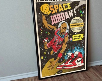 Michael Jordan Cartoon Space Jordan Poster - Etsy