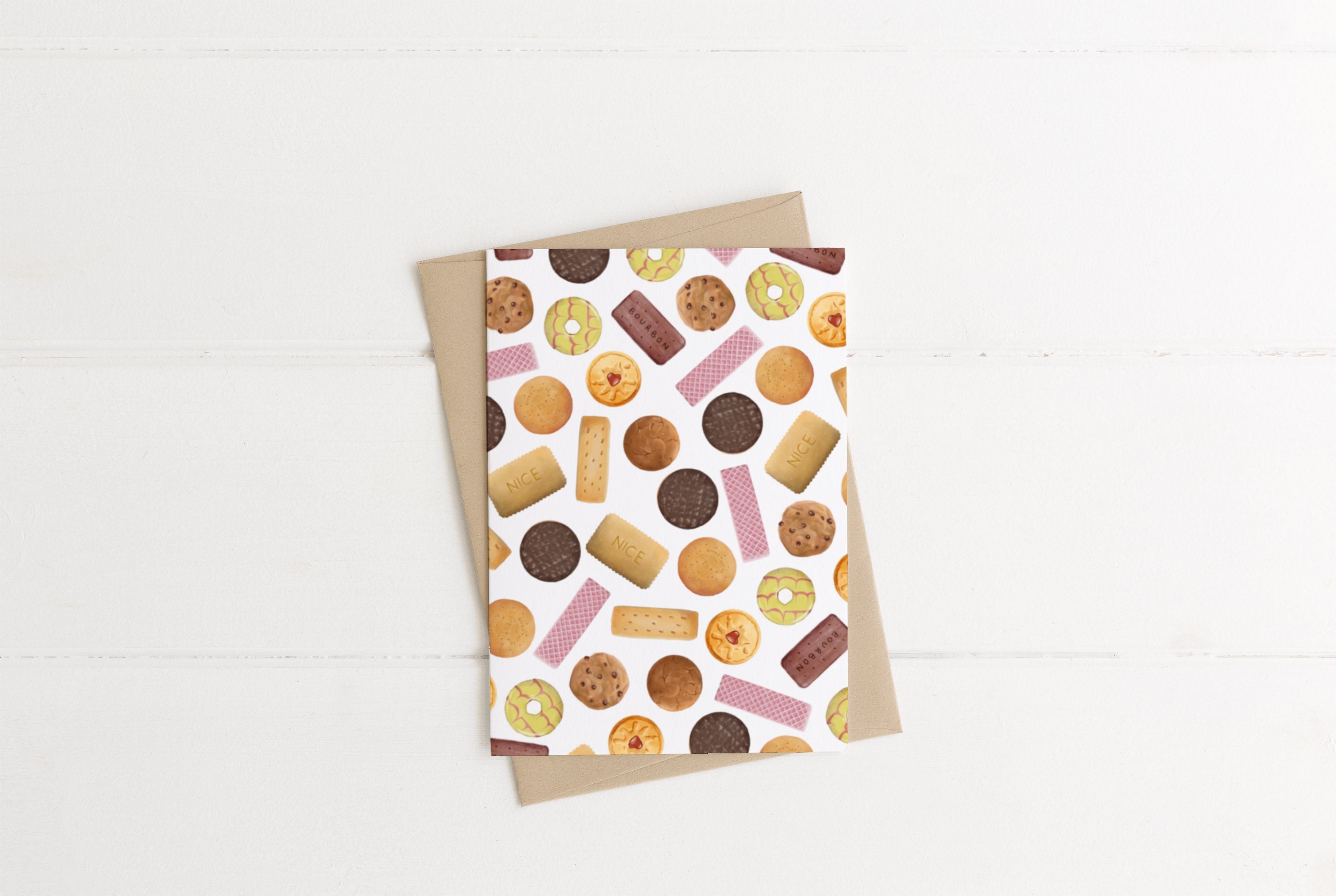Biscuit Illustration Greeting Card Postcard A5 Print - Etsy UK