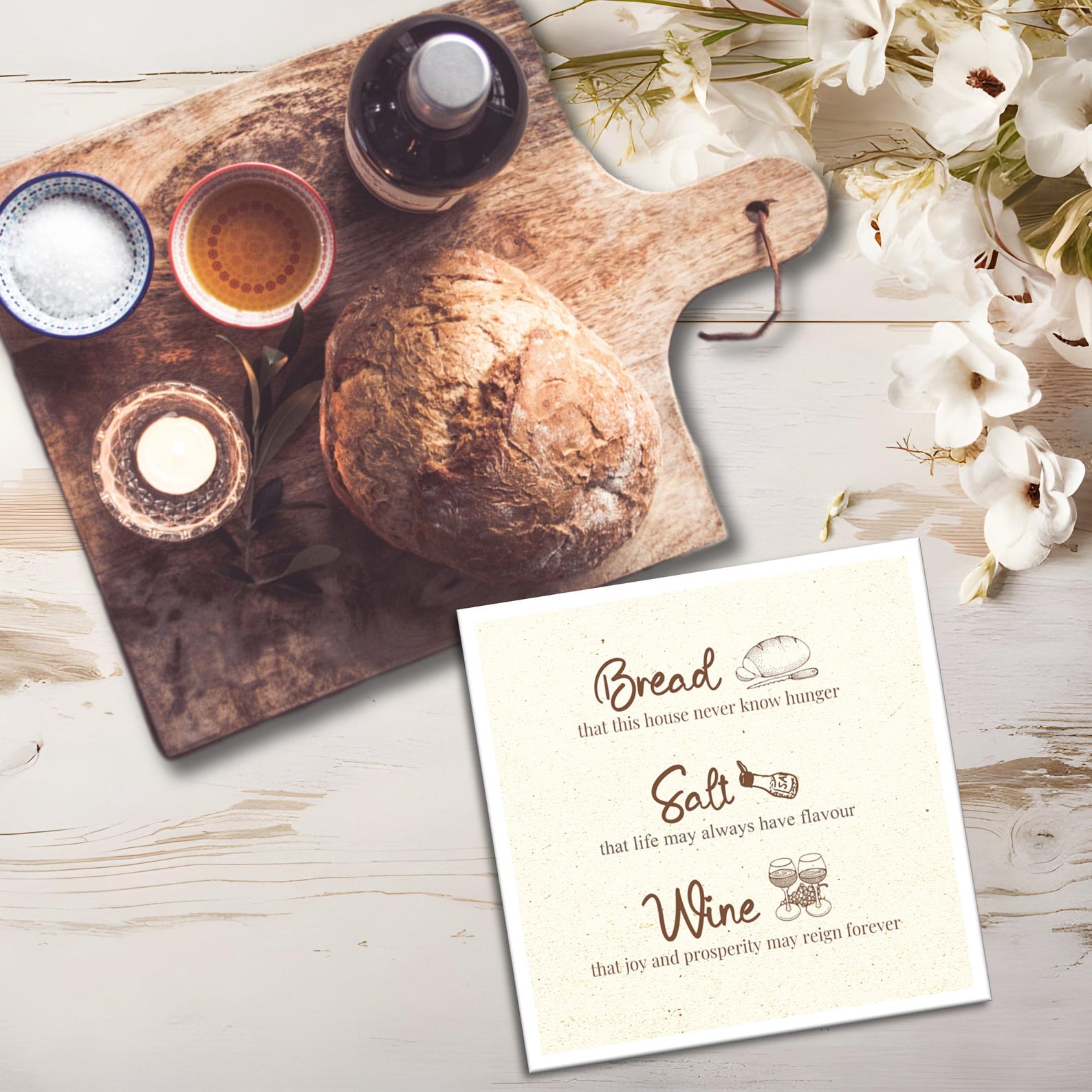 Printable Bread Salt Wine Blessing, Housewarming Irish Prayer ...