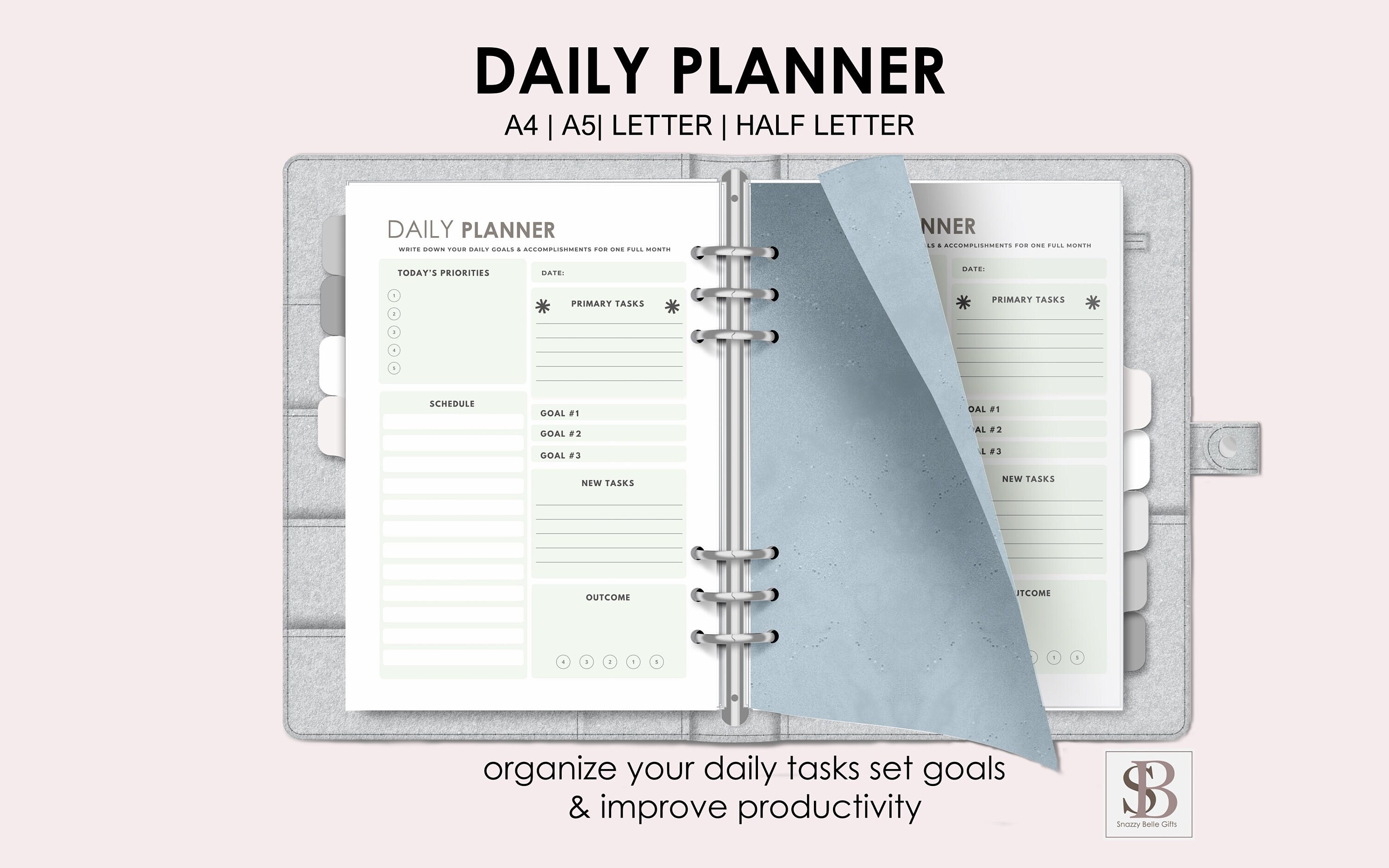 Daily Planner Printable, Minimalist Productivity Planner, to Do List ...