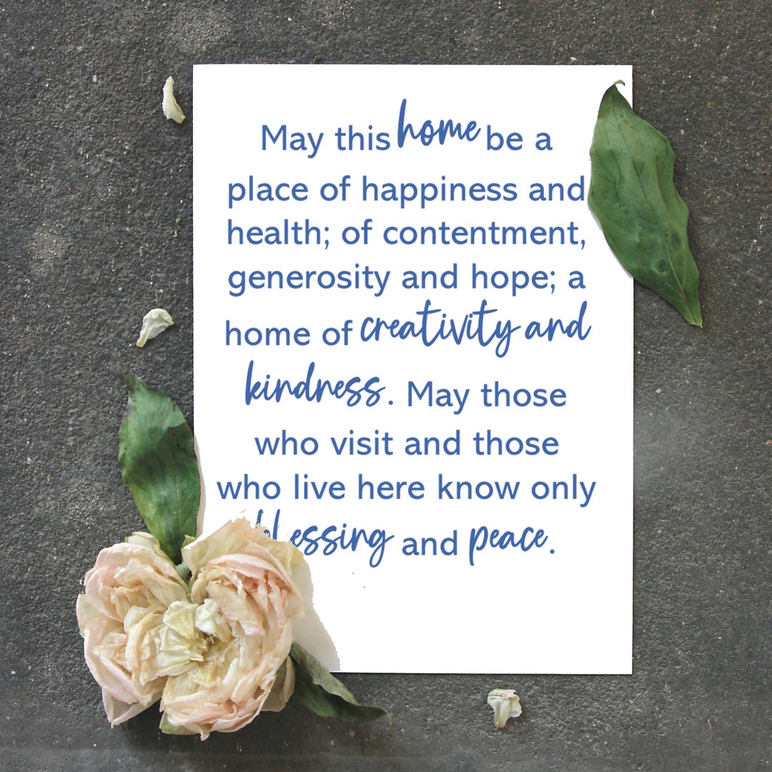 Irish Home Blessing Decor Sign | House Blessing Door Hanger Printable ...