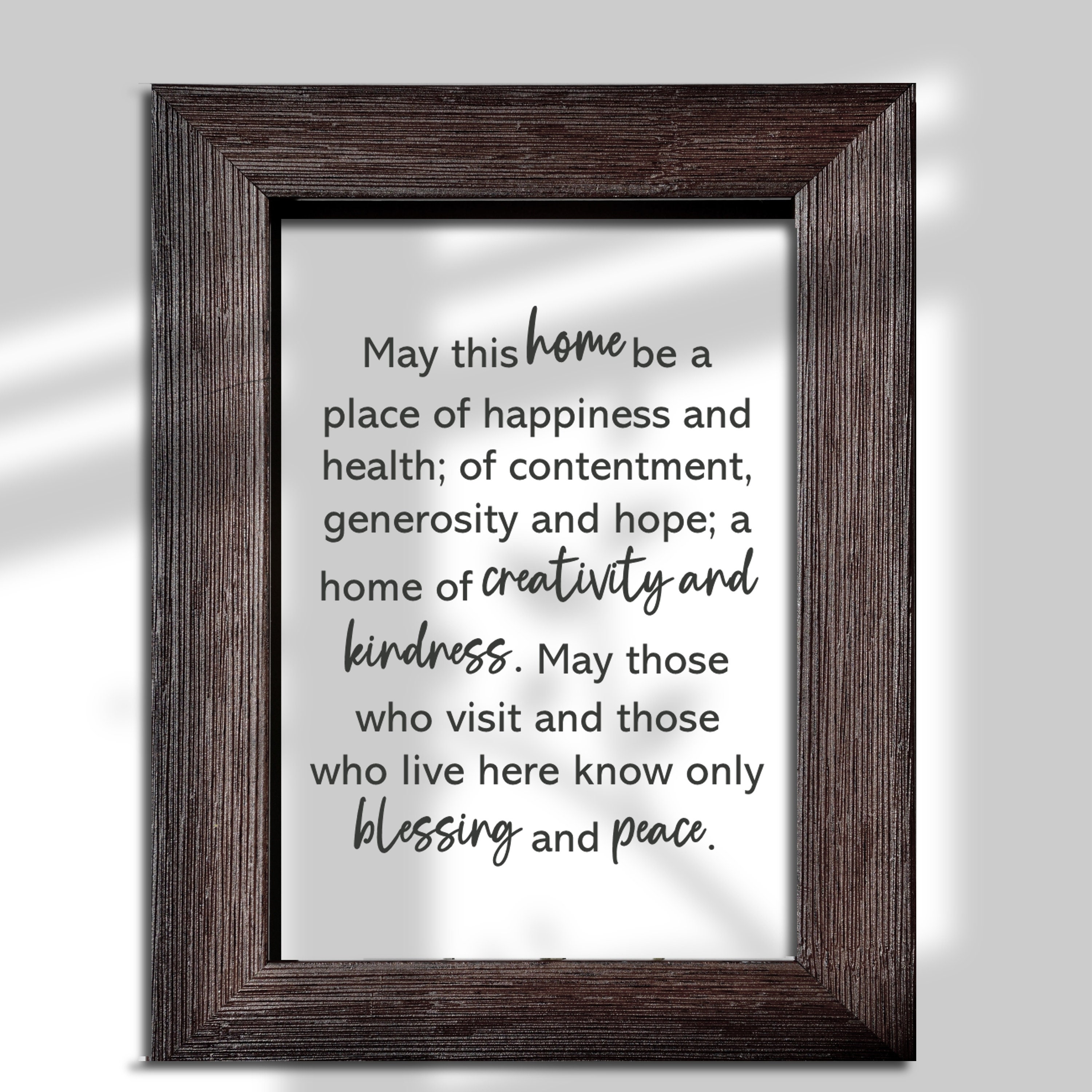 Irish Home Blessing Decor Sign | House Blessing Door Hanger Printable ...