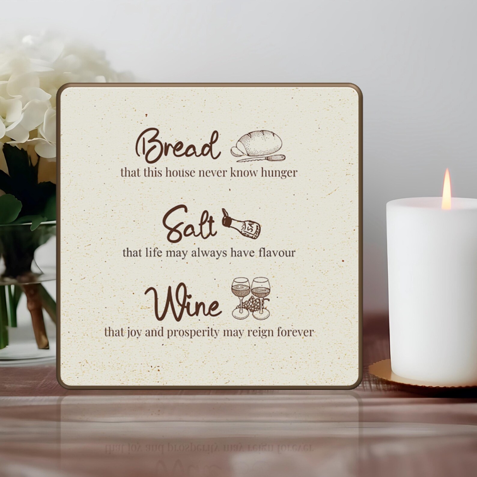 Irish Blessing Housewarming Print: Bread, Salt, Wine Poem (digital ...