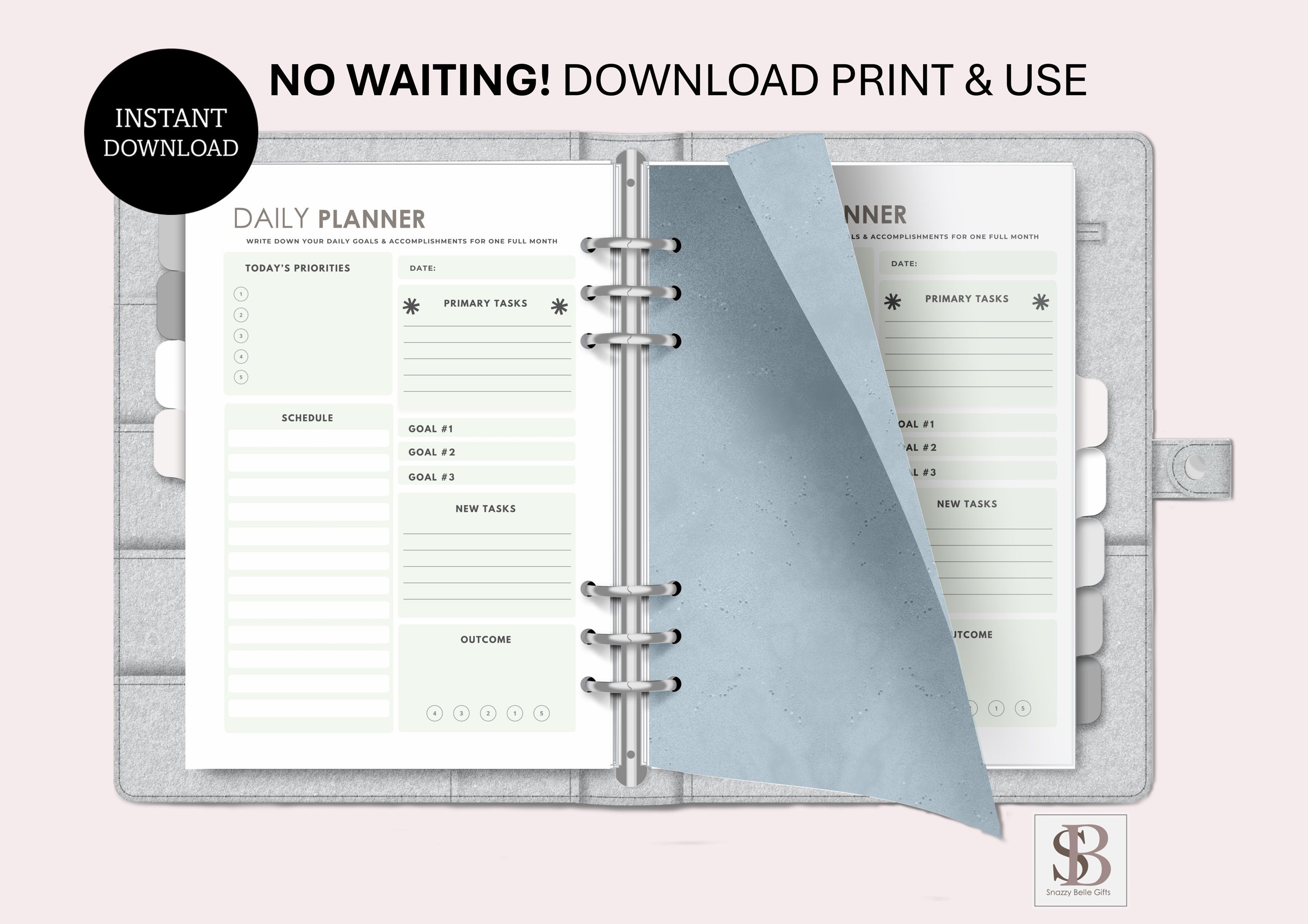 Daily Planner Printable, Minimalist Productivity Planner, to Do List ...