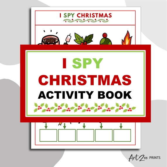 I Spy Christmas Activity Book 20 Printable Kids Counting Game - Etsy