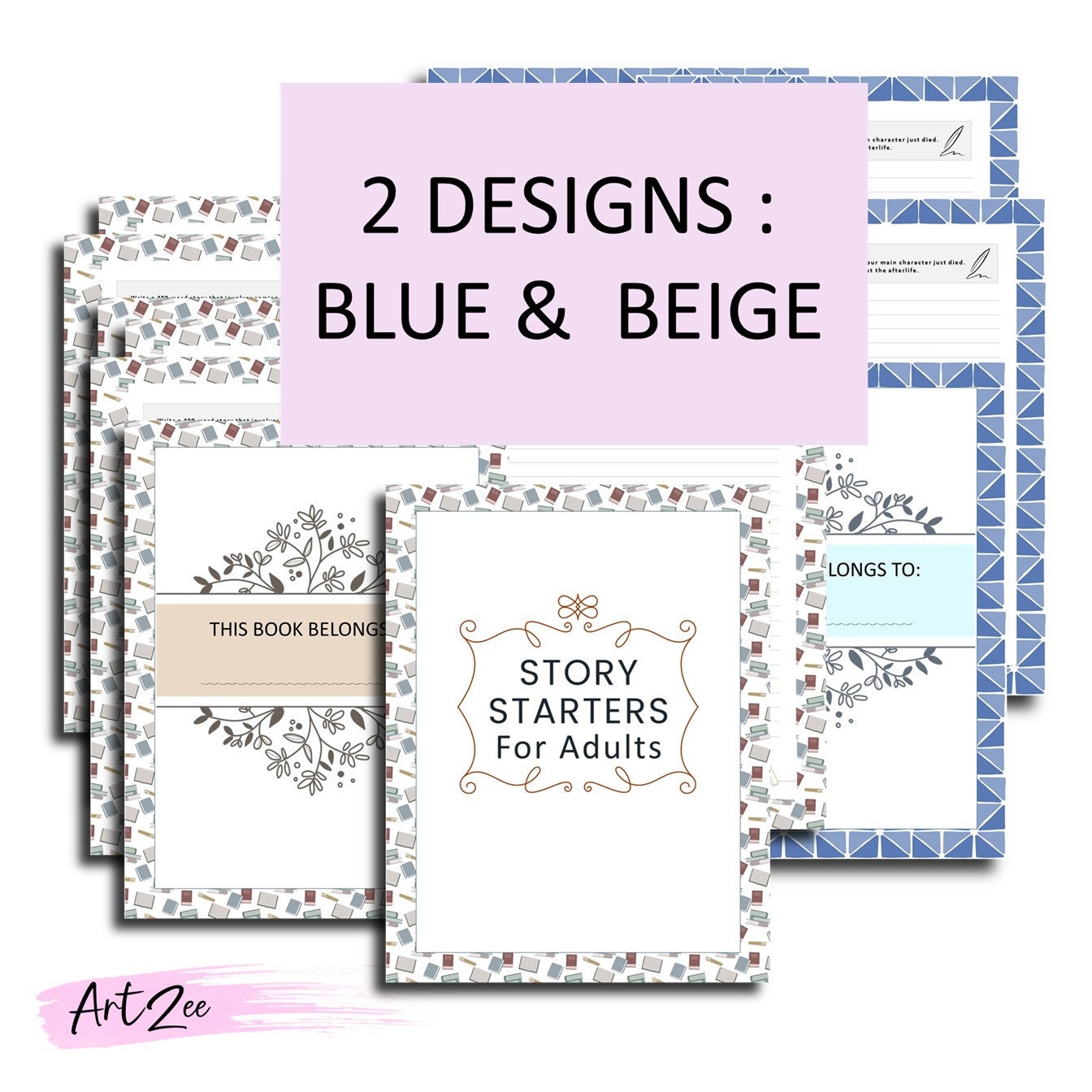 Printable Author Journal Notebook , Writer Workbook With 100 Story ...