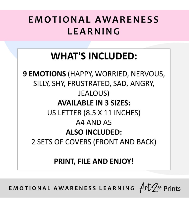 Emotional Awareness Worksheets, Kids Mental Health Printable, School ...