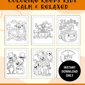 Halloween Coloring Bundle for Kids Ages 8-12, Digital Instant Download ...