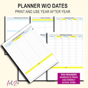 School Planner Organizer Fun Summer Themed Cover for Teachers ...