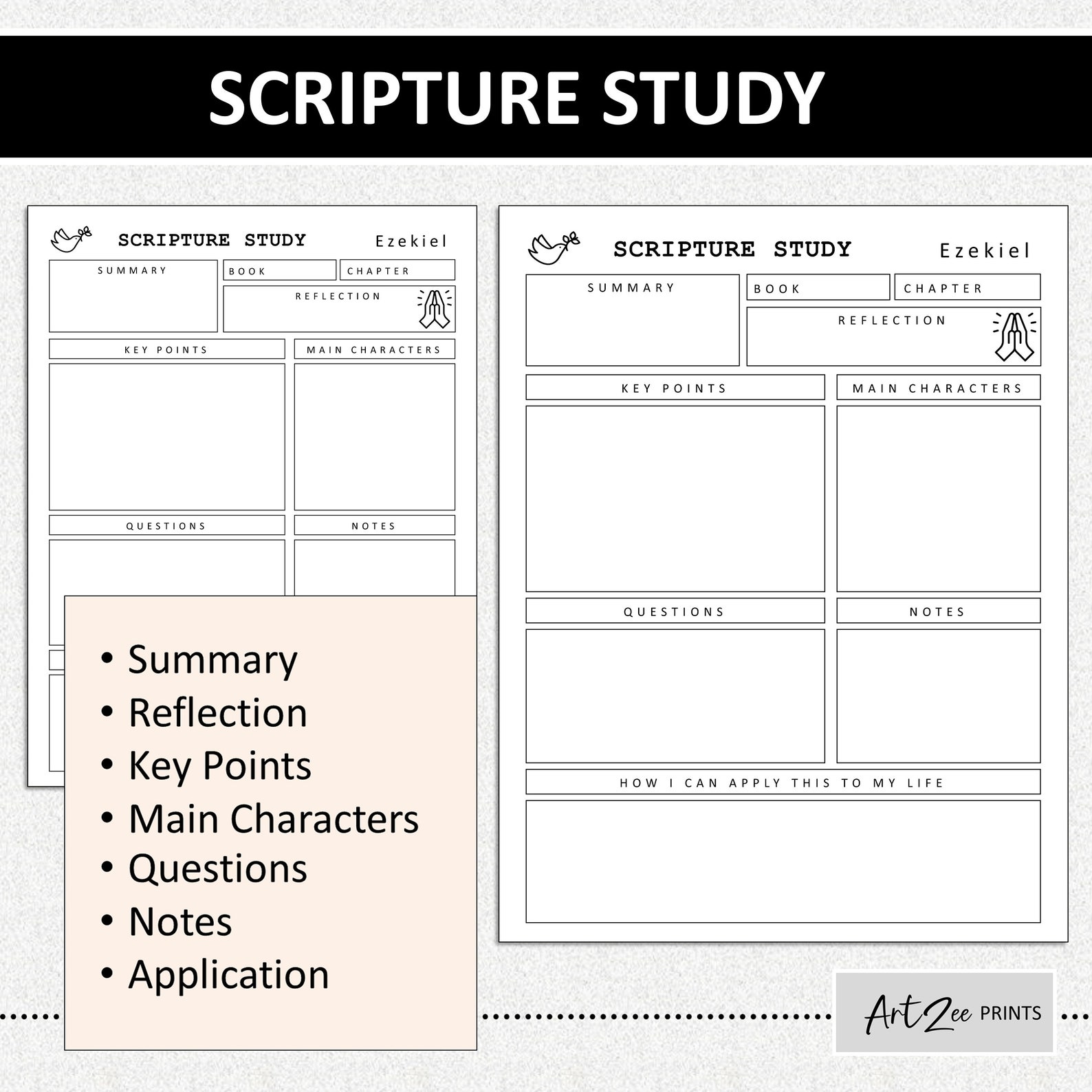 Faith Based Bible Scripture Study Journal Planner for Men and Women ...